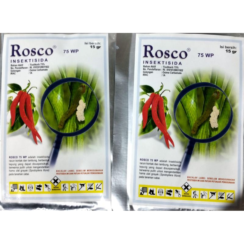 Jual ROSCO 75 WP Tiodikarb 15 gram pengganti Larvin basmi ulat pada ...