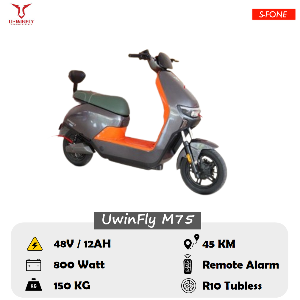 Jual Sepeda Listrik UWINFLY M75 Accu 48/20 Motor 800 Watt / M70 Accu 48 ...