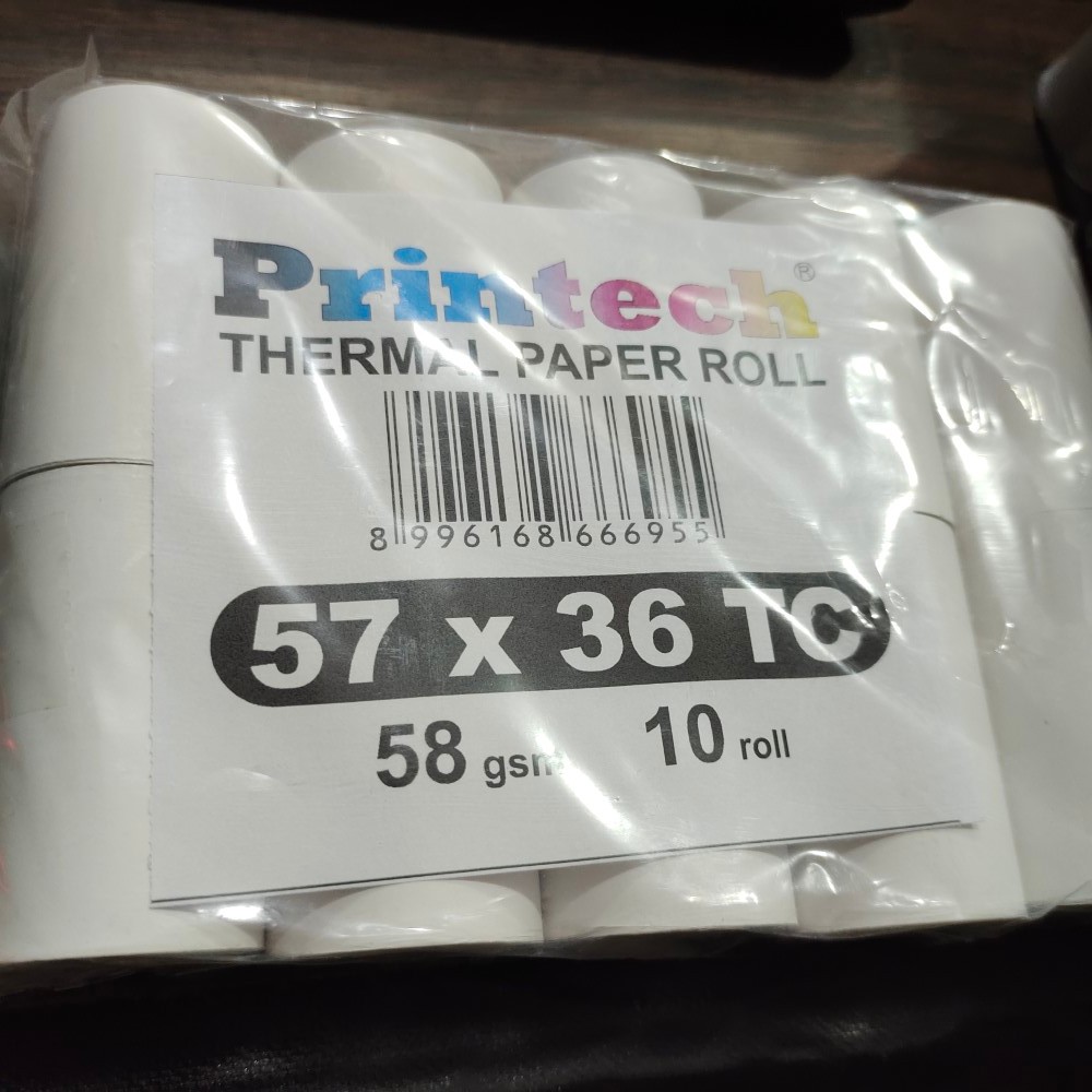 Jual Kertas Thermal Printer Kasir PRINTECH Ukuran Kecil per 10 rol ...
