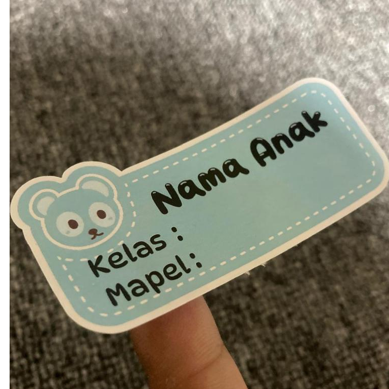 Jual Stiker Nama Buku | Stiker Custom Nama Buku Sekolah Anak | Stiker ...