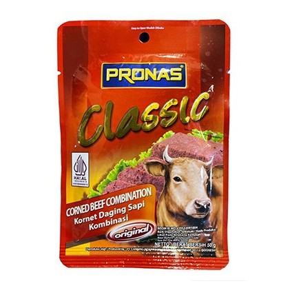 Jual PRONAS CLASSIC CORNED BEEF ORIGINAL KORNET DAGING SAPI 50g ...