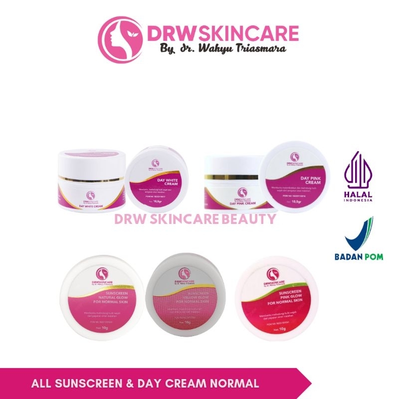 Jual DRW Skincare Sunscreen Normal Glowing Day Cream White Sunscreen ...