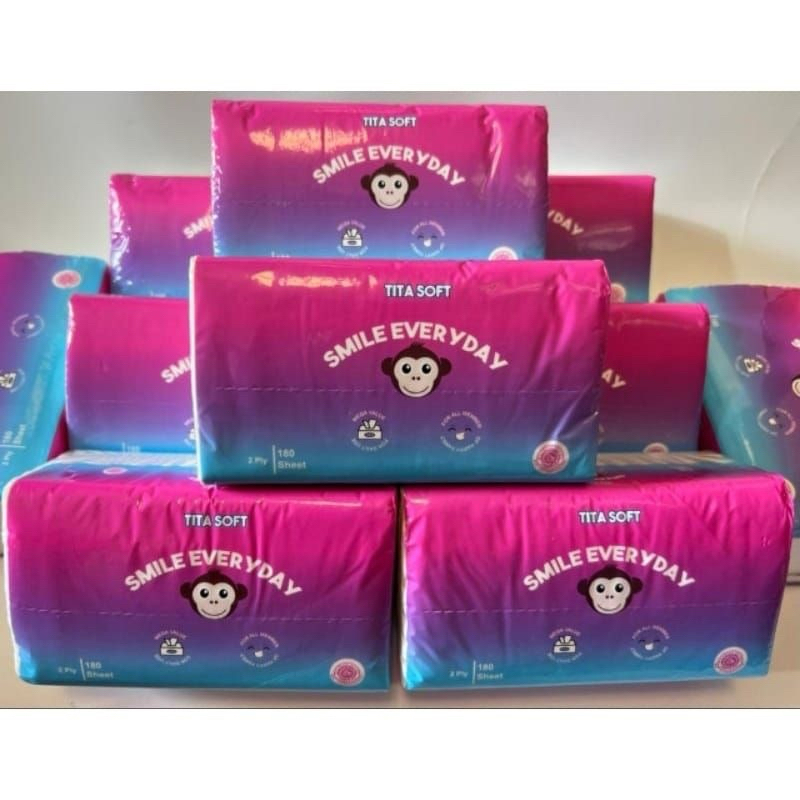 Jual [1 paket= 4 pcs] TITA-TISSUE 2ply 180 SHEETS / TISU LEMBUT / TISU ...