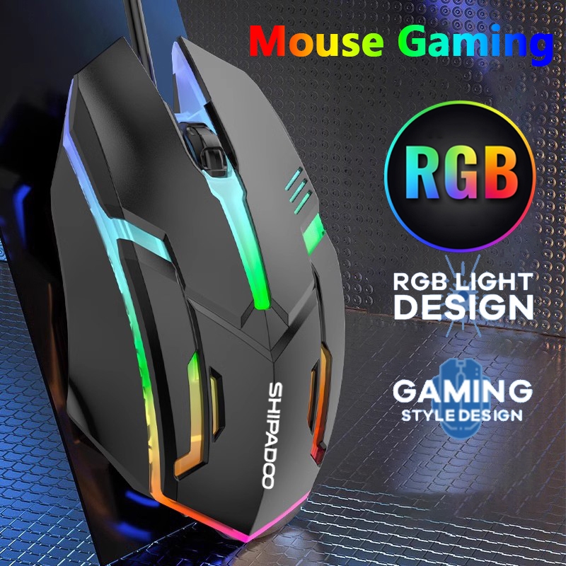 Jual Mouse Kabel Gaming/Mouse Gaming LED 7 Lampu RGB Gaming Mouse Kabel ...