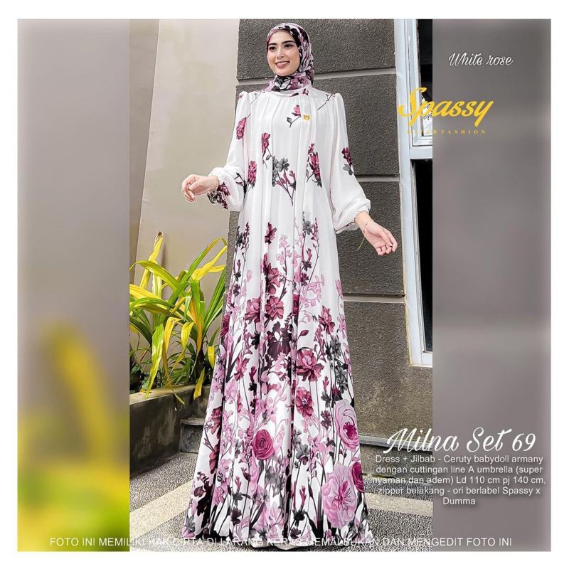 Jual MILNA SET 16 | 35 | 71 | 74 (LABEL SAVNA) | GAMIS CERUTY MOTIF ...