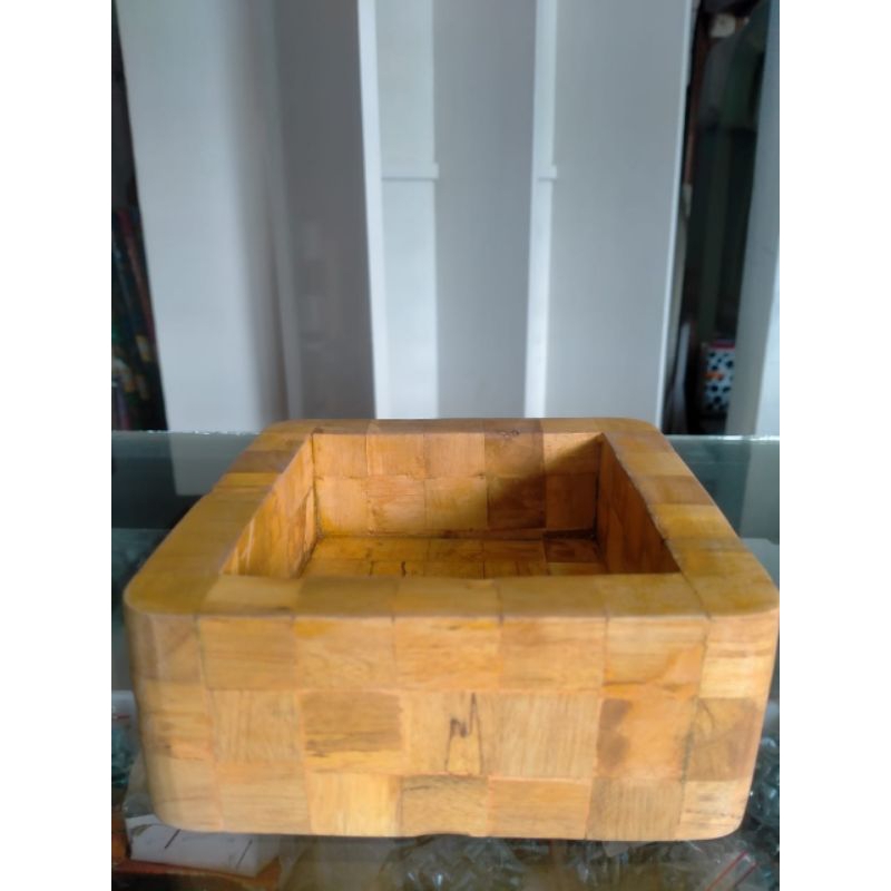 Jual Asbak kayu/Tempat sampah rokok/kerajinan kayu/Asbak kotak | Shopee ...