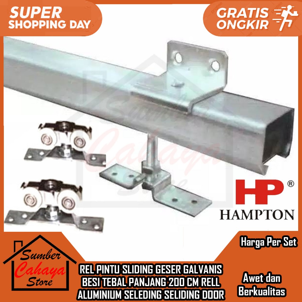Jual [Instant] Gojek Rel Sliding Track Pintu Geser Aluminium Kayu ...