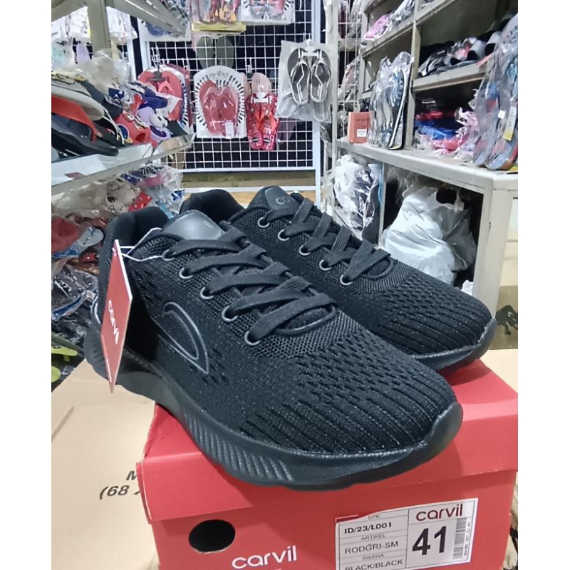 Jual SEPATU SEKOLAH SEPATU NYAMAN CARVIL ORI 100% FULL HITAM SIZE BESAR ...