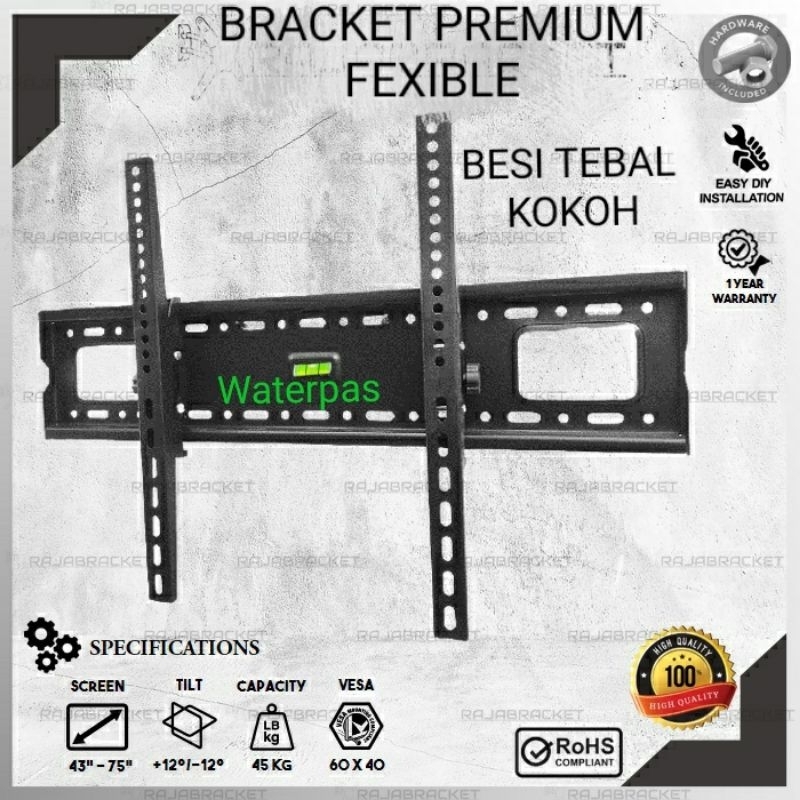 Jual BRAKET TV BRACKET TV 32 40 42 43 45 49 50 55 60 65 70 INCH | Shopee Indonesia