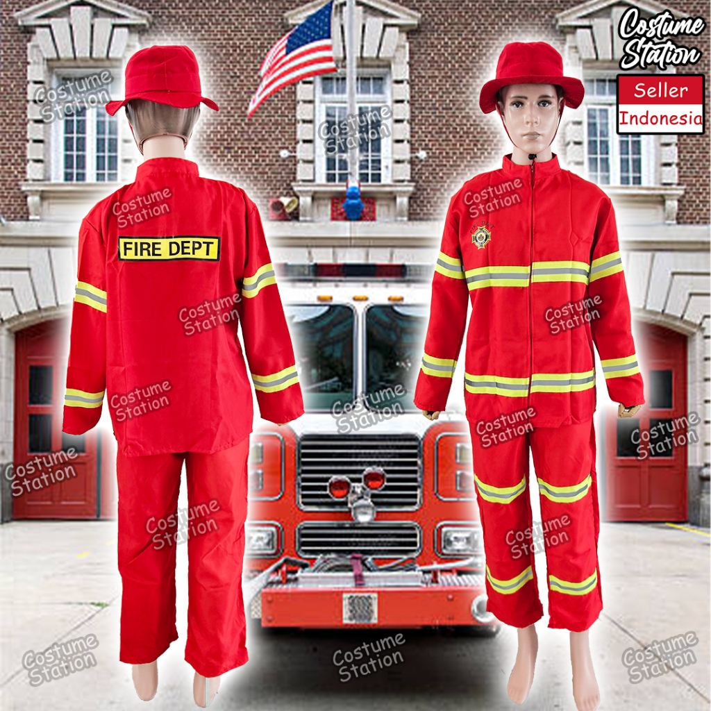 Jual Kostum Firefighter / Costume Profesi Pemadam Kebakaran Damkar ...