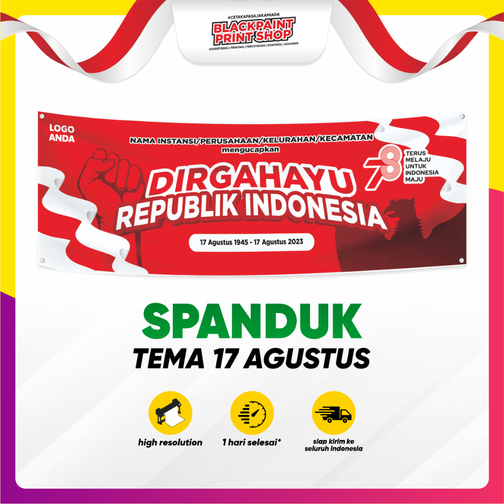 Jual Custom Cetak Spanduk 17 Agustus / Baliho Dirgahayu / Banner ...