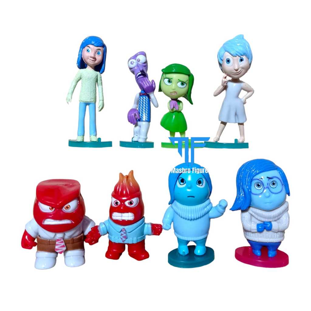 Jual Action Figure Inside Out 2 Joy Riley Anxiety Sidness Set isi 8 pcs ...