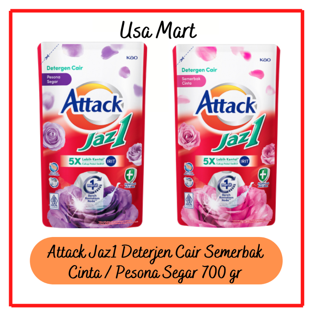 Jual Attack Jaz1 Deterjen Cair Pesona Segar 700gr / Attack Jaz1 ...