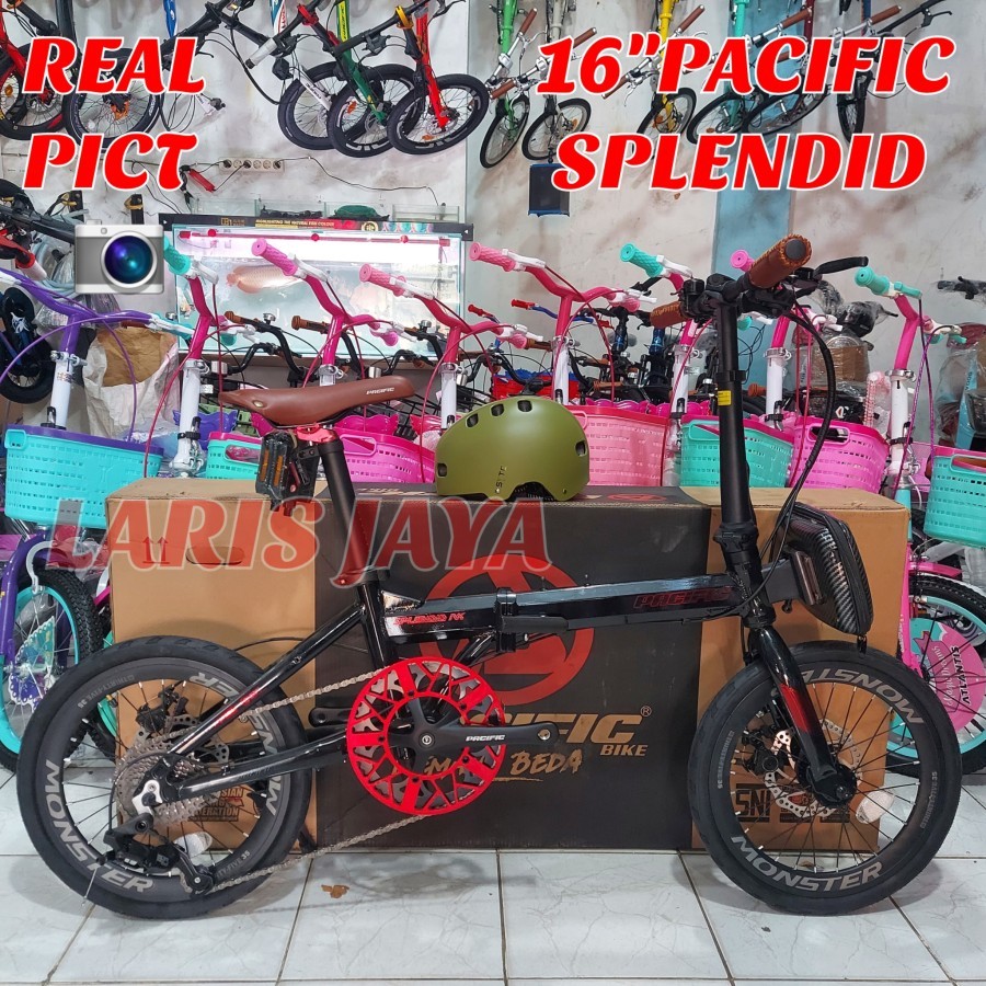 Jual [ BONUS BELL ] SEPEDA LIPAT PACIFIC SPLENDID AX 16 INCH LIPAT 16 ...