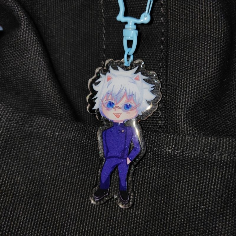 Jual Gojo Satoru keychain Cat Satoru expoxy keychain by ccolineww_id ...