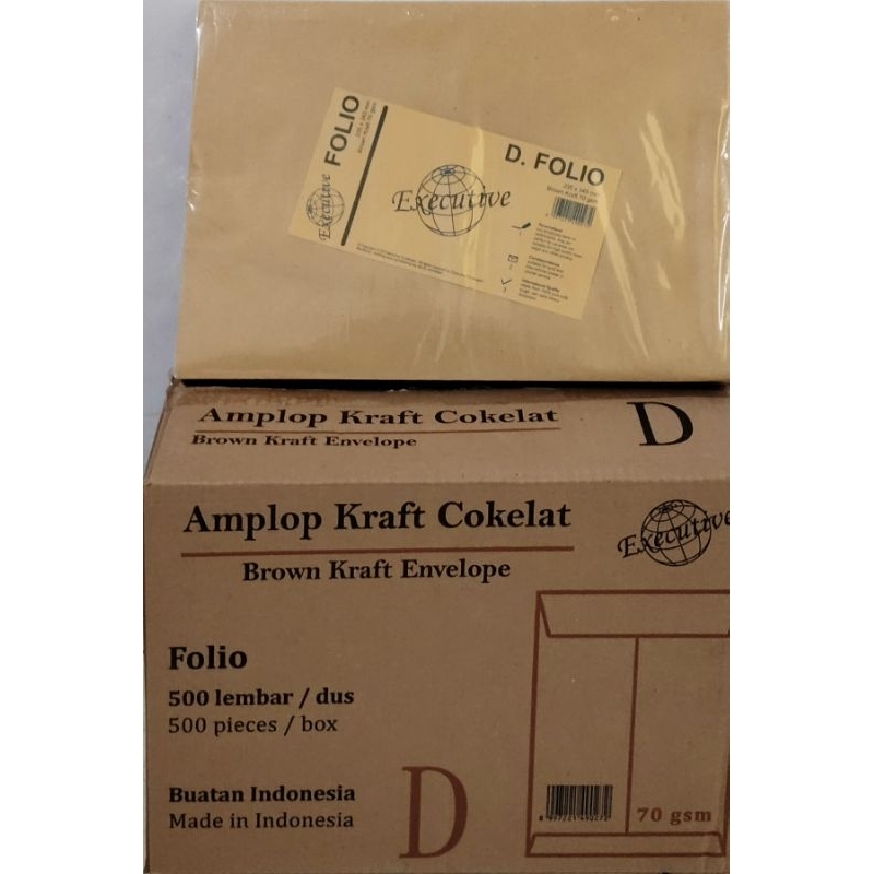 Jual Amplop Coklat F4 Executive (235x345) | Shopee Indonesia