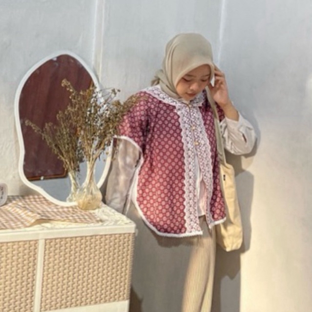 Jual VEST BATIK RENDA TERMURAH (READY STOCK) Vest kondangan / outer ...