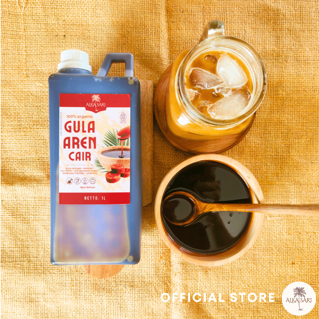 Jual Gula Aren Cair / Syrup Palm Sugar Organik Alka Sari 1 Liter ...