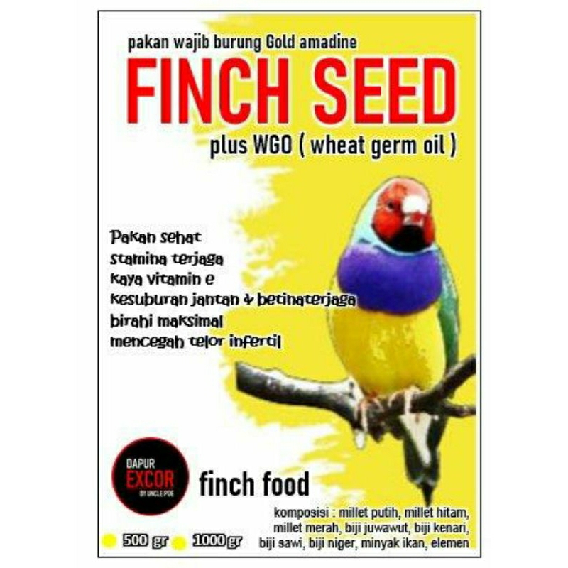 Jual pakan finch gold amadine zebra finch emje pistat chatcrut cordon ...