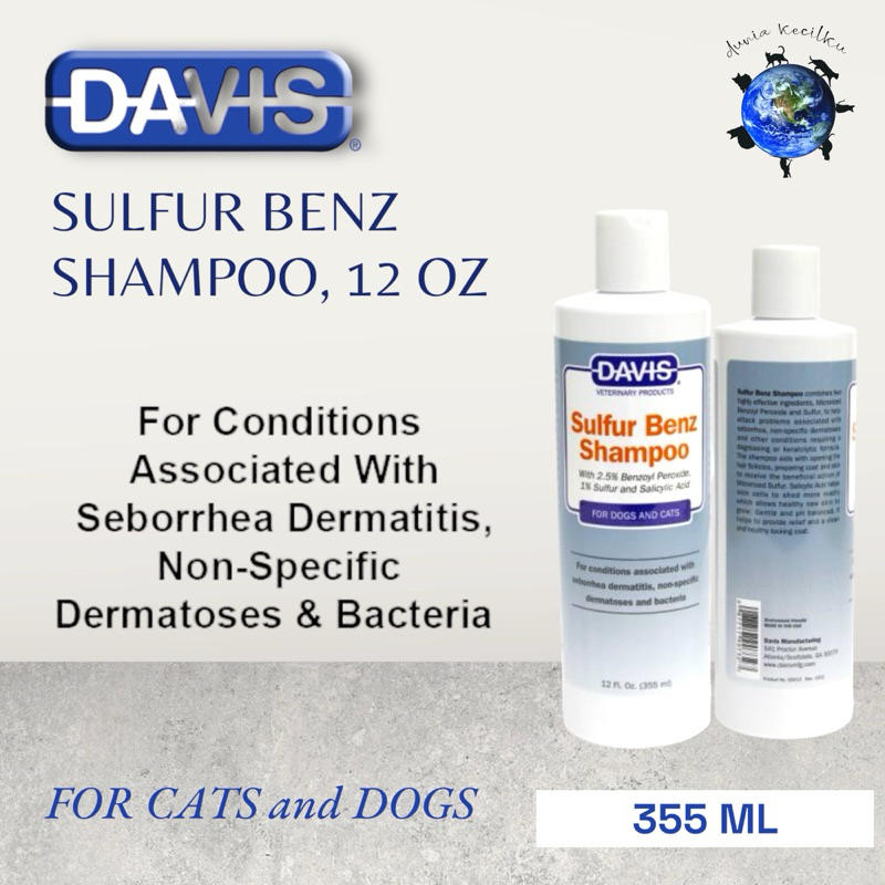 Jual Davis Sulfur Benz Shampoo Jamur Anjing Kucing - Dermatitis ...