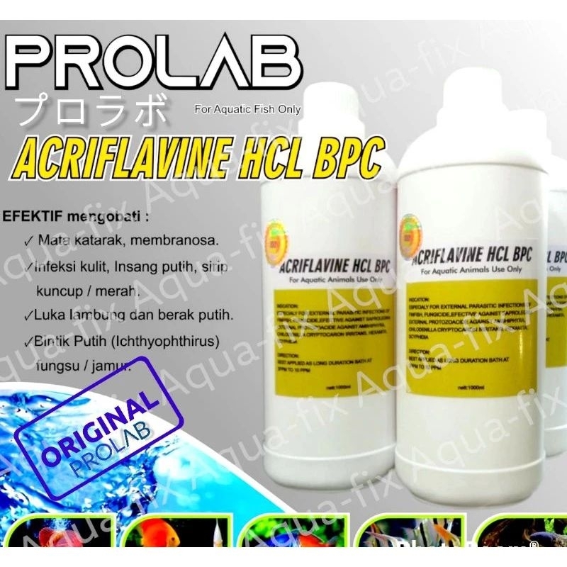 Jual Obat ikan Acriflavine HCL BPC /OBAT KUNING IKAN HIAS / OBAT LUKA ...