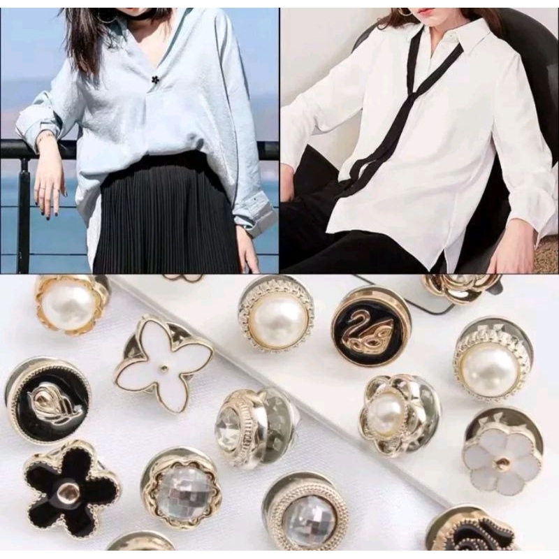 Jual Mini Bros/pin baju/hijab dagu klip kecil perpack isi 10 pcs ...