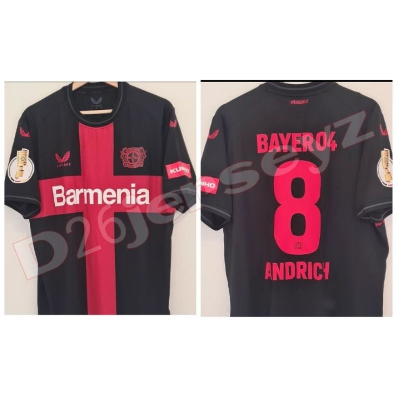 Jual Jersey Bayer Leverkusen Home 2023 / 2024 + Cetak nama Nameset ...