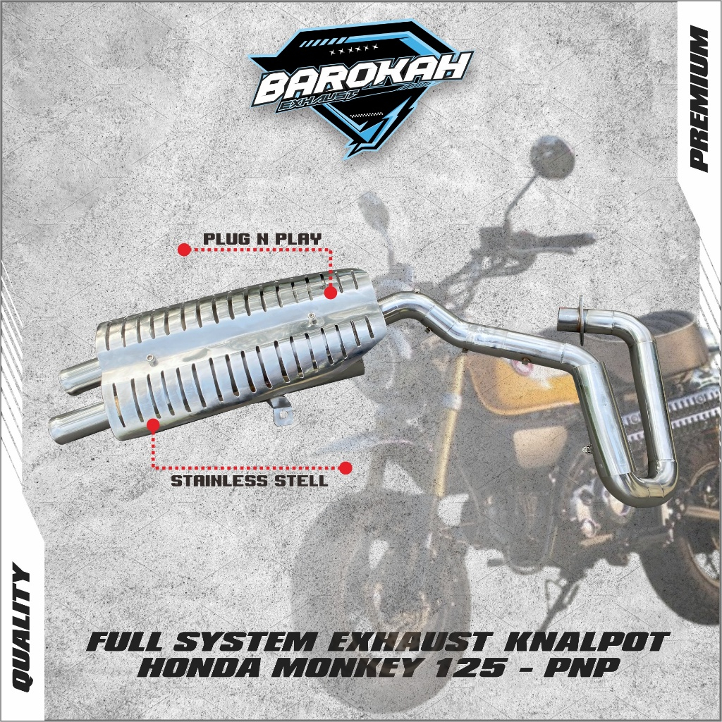 Jual FULL SYSTEM EXHAUST KNALPOT HONDA MONKEY 125 - PNP | Shopee Indonesia