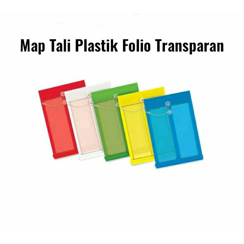 Jual Map Plastik Tali Folio Transparan / Maps Tali Transparant / Ready ...