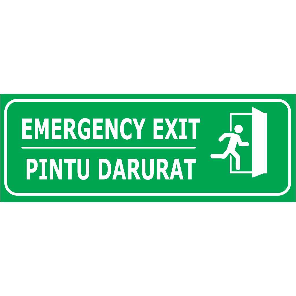 Jual Akrilik Sign Pintu Darurat / Emergency Exit | Shopee Indonesia