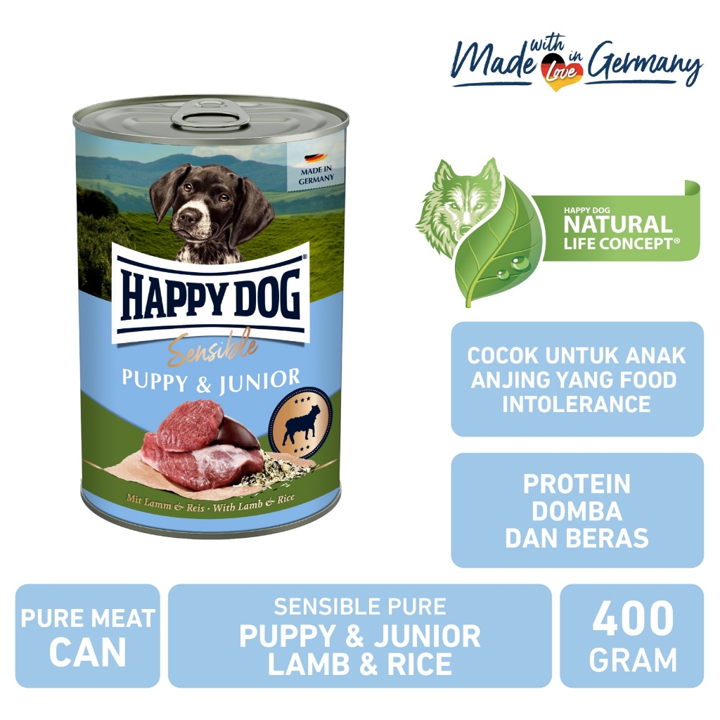 Jual Happy Dog Makanan Anak Anjing Basah Sensible Pure Puppy Lamb ...