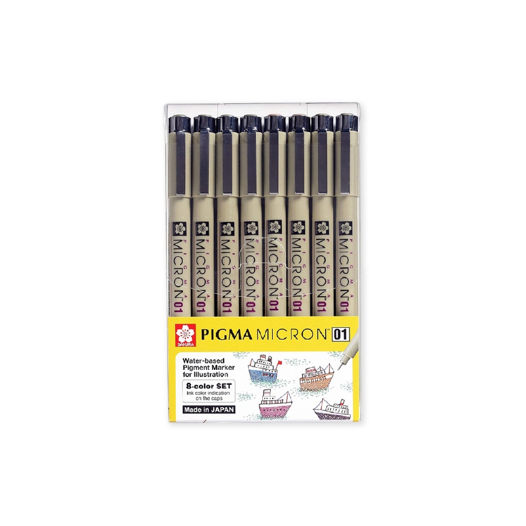 Jual Sakura Pigma Micron Drawing Pen Set 8 Color Pigment Ink | Shopee Indonesia