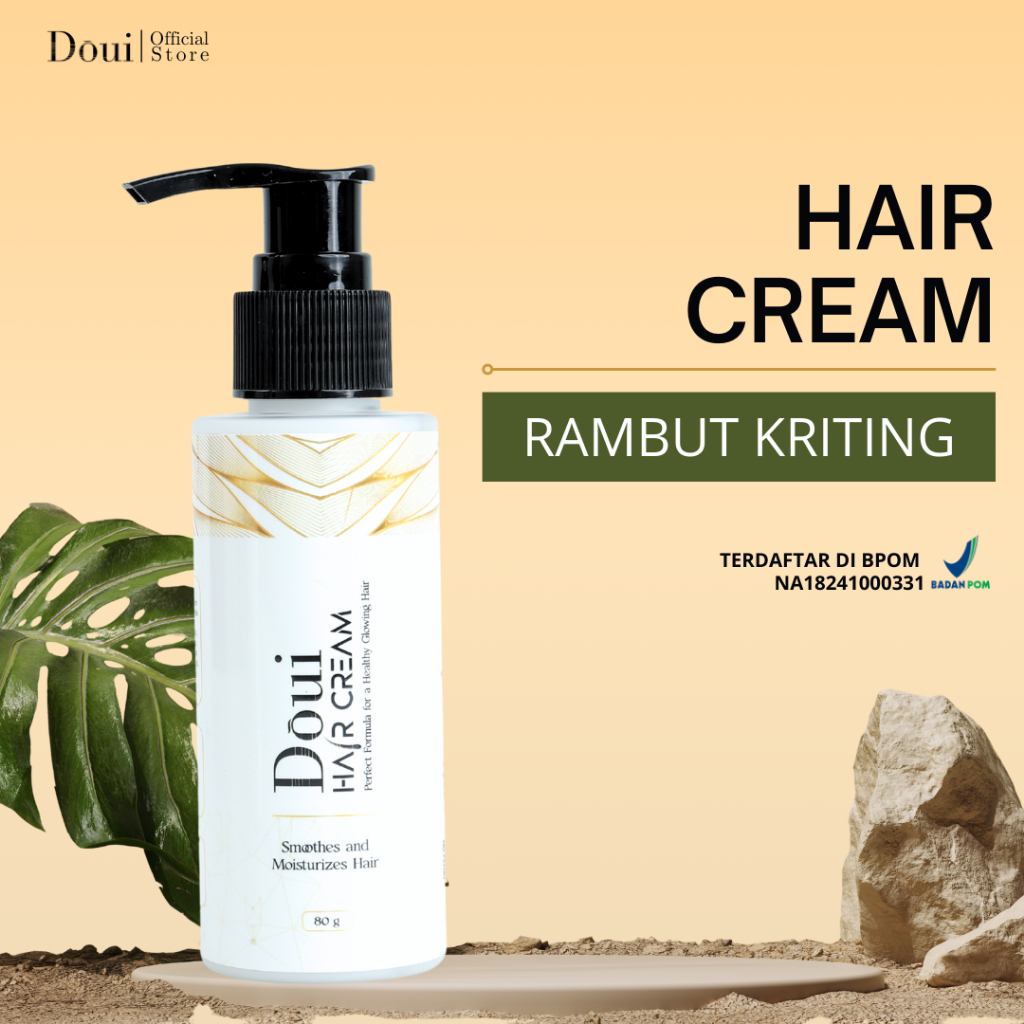 Jual DOUI Hair Cream Keratin pelurus rambut keriting gelombang ikal ...