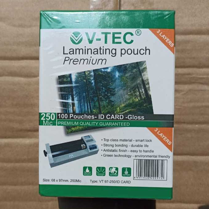Jual Laminating KTP / ID Card V-Tec 250 Mic VT-97-250 (Pak) ++++LT1 ...