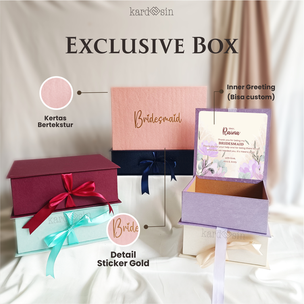 Jual HARD BOX HARDBOX KOTAK KADO WARNA PITA BRIDESMAID BIRTHDAY SESERAHAN CREAM PUTIH PINK TOSCA ...