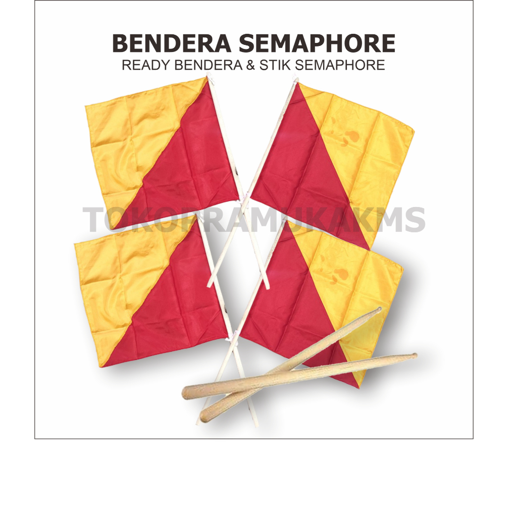 Jual Bendera Smaphore Sepasang 1 pasang isi 2 biji Stik Semaphore ...