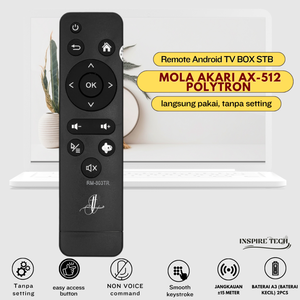 Jual Remot Remote STB Polytron MOLA TV PDB-M11 / Remote Set Top Box ...