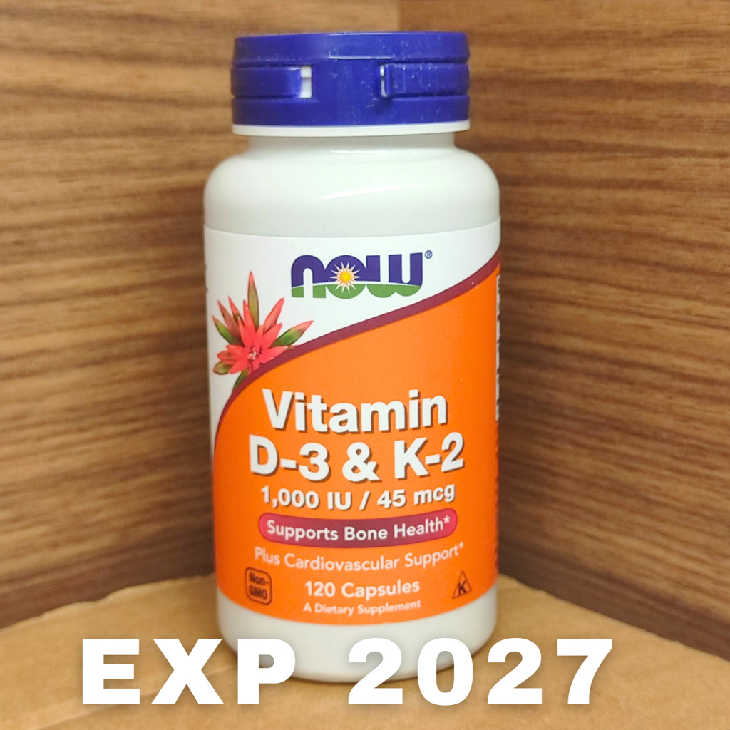 Jual Now Food Foods Vitamin D3 D-3 and K2 K2 1000 IU iu 45 mcg 120 veg cap D3K2 D3 K2 | Shopee ...