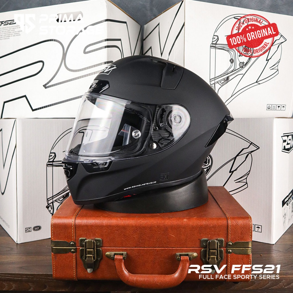 Jual HELM RSV FFS21 BLACK GLOSSY SINGLE VISOR / HELM FULL FACE / HELM ...