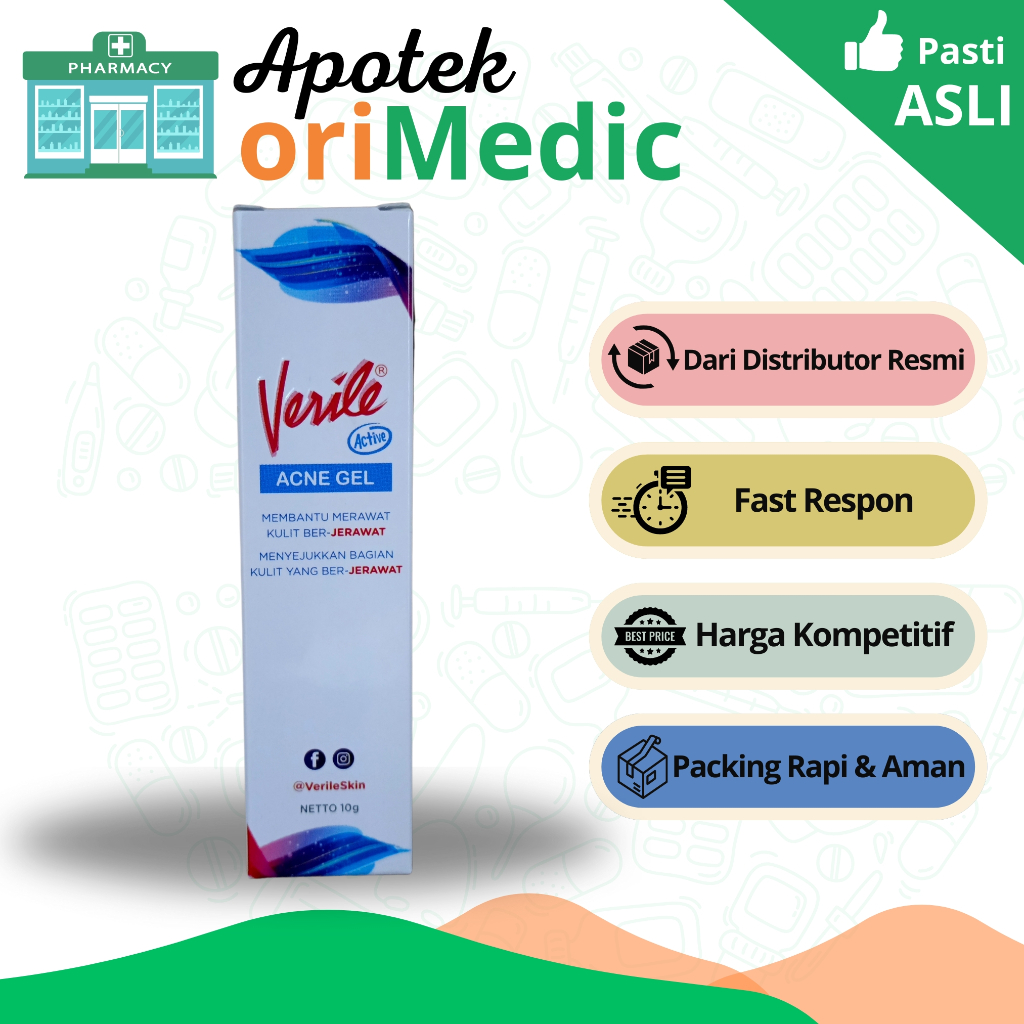 Jual Verile Acne Gel 10 g | Shopee Indonesia