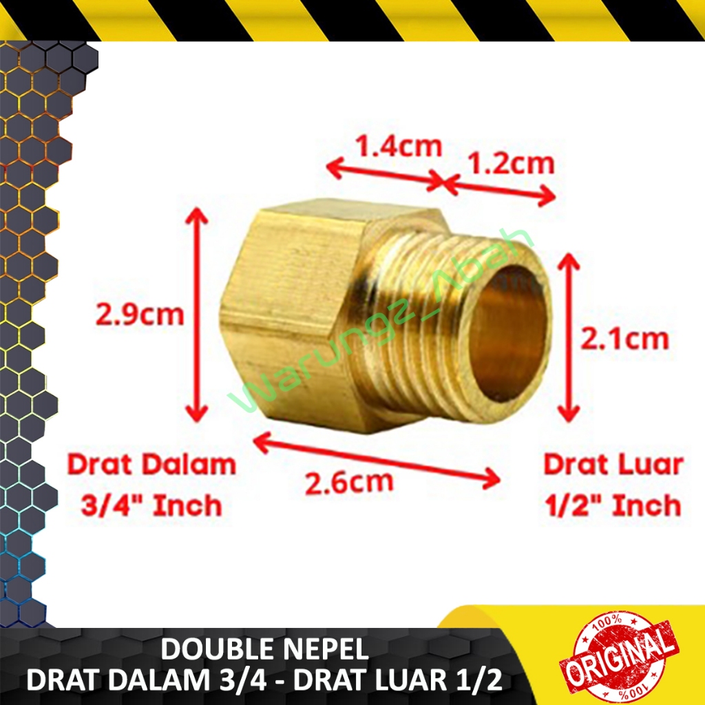 Jual KONVERTER ADAPTOR ADAPTER DOUBLE DOBEL NEPEL NEPPEL NIPEL NIPPLE ...