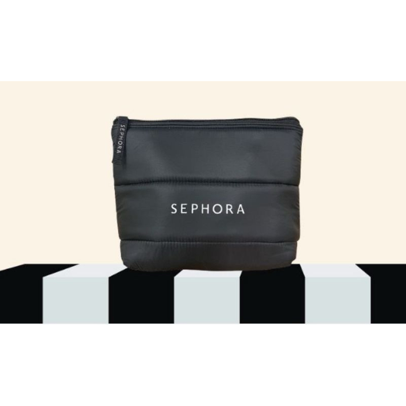 Jual SEPHORA PUFFY POUCH BLACK POUCH SEPHORA PALEMBANG | Shopee Indonesia