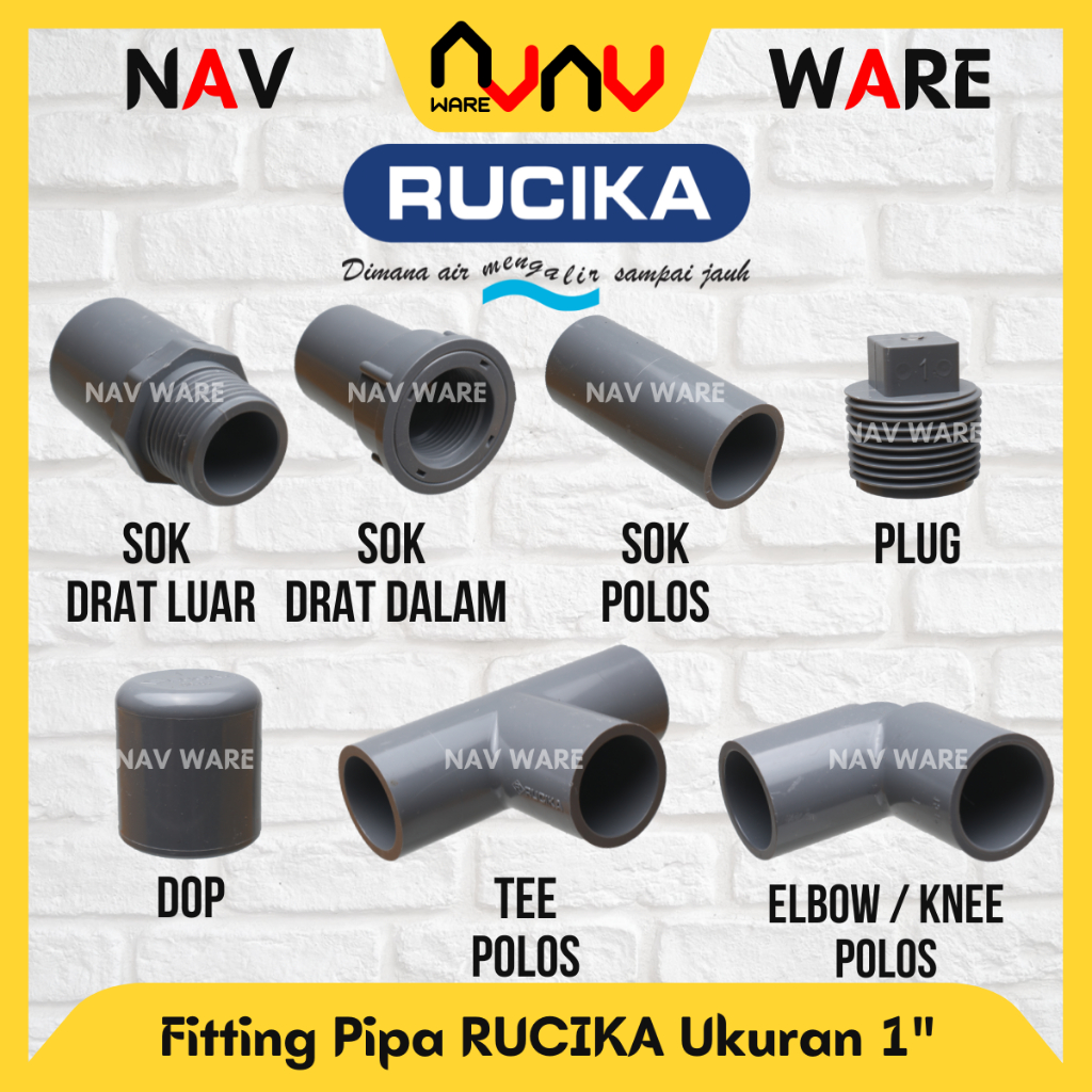 Jual Rucika Fitting Pipa Pvc Aw 1 Inci Original Sok Drat Luar Sdl