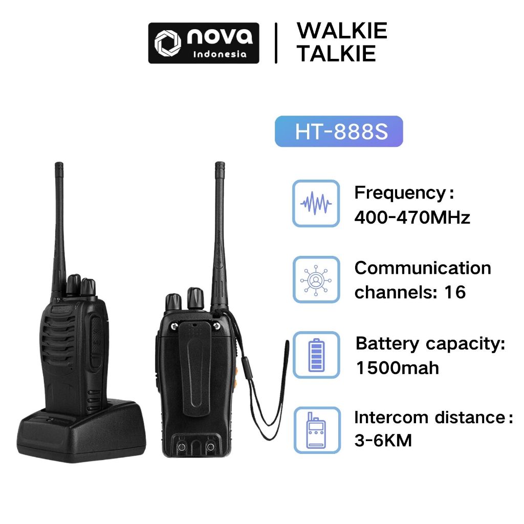 Jual Nova Walkie Talkie BF 888s Jarak UHF Radio Dua Arah Talkie BF 888s ...