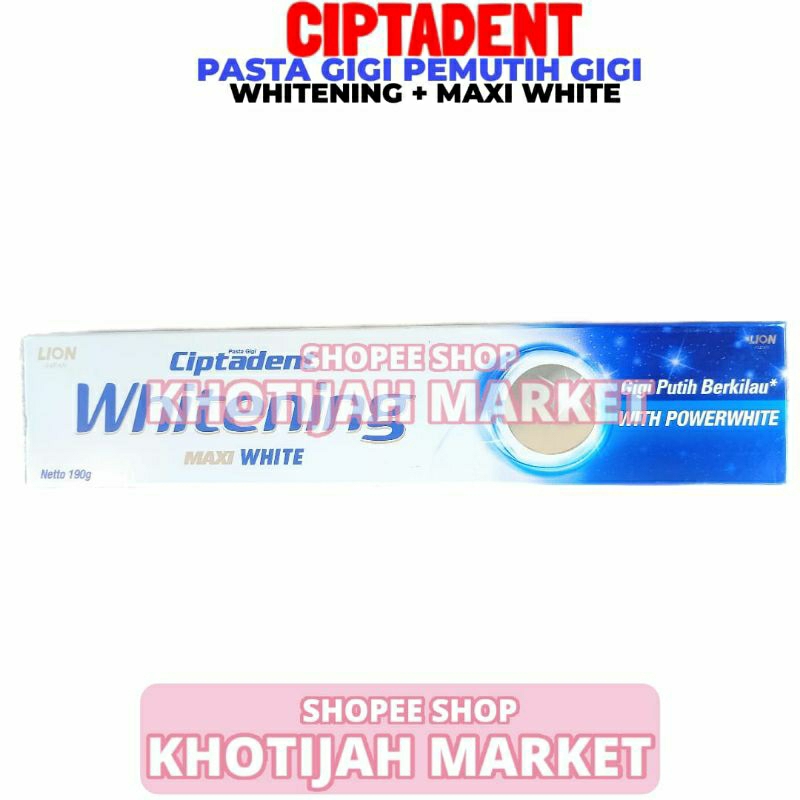 Jual Odol Pasta Gigi Ciptadent Whitening Maxi White 190 GR | Shopee ...