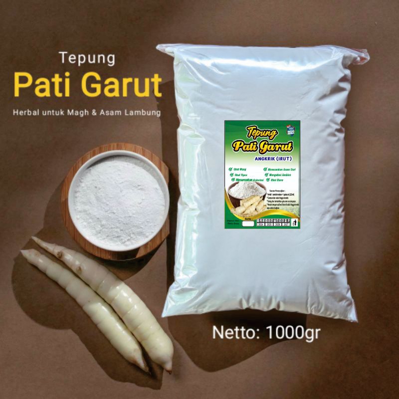 Jual PATI IRUT - PATI ANGKRIK - TEPUNG IRUT - TEPUNG GARUT 1KG | Shopee ...