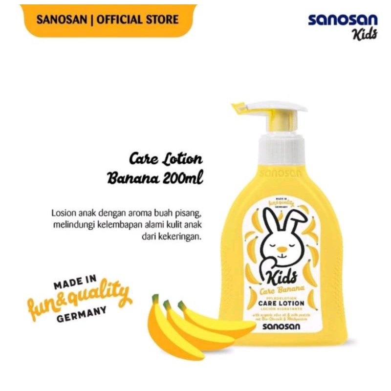 Jual Sanosan Care Lotion Banana 200ml | Shopee Indonesia