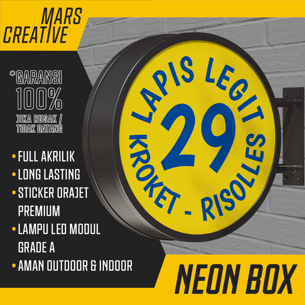 Jual Neon Box Akrilik Persegi 80 x 120 cm Free Design Resolusi Gambar ...