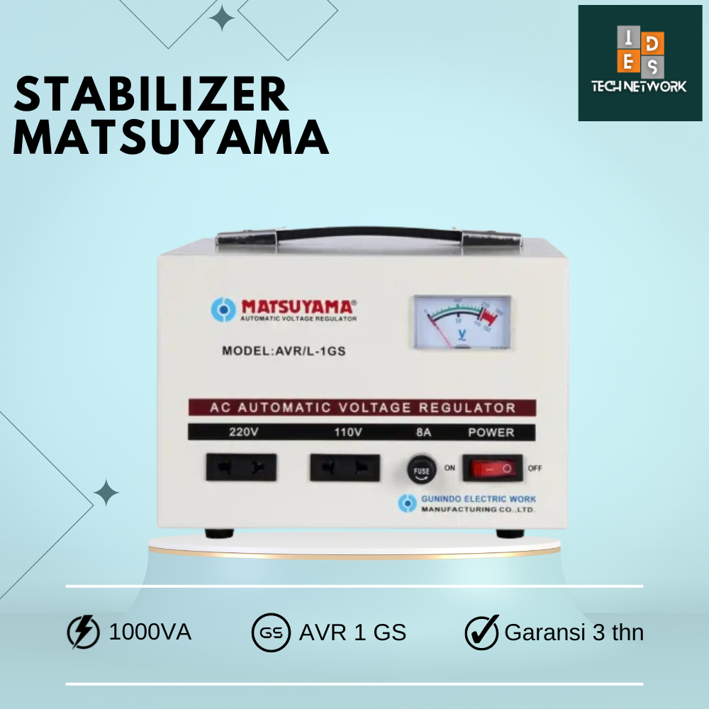 Jual Stabilizer Matsuyama 1000VA STAVOLT 1000 WATT AVR 1 GS 1 220V ...