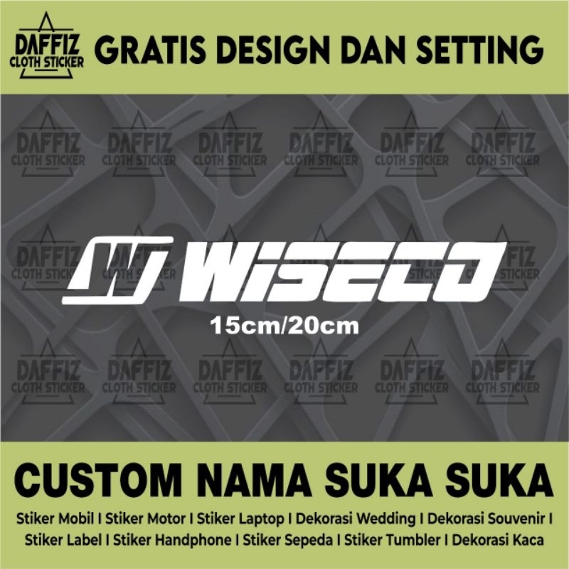 Jual STICKER CUTTING WISECO | STICKER CUTTING CUSTOM | Shopee Indonesia